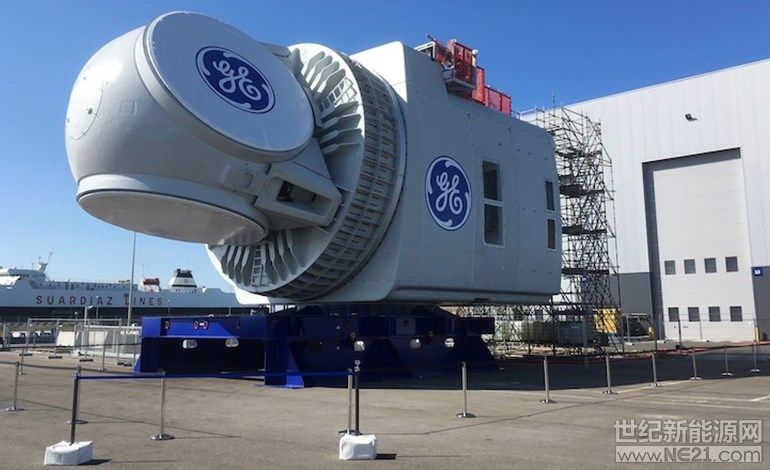 强者现身！GE 12MW Haliade-X海上风机机舱在法国亮相_世纪新能源网 Century New Energy Network